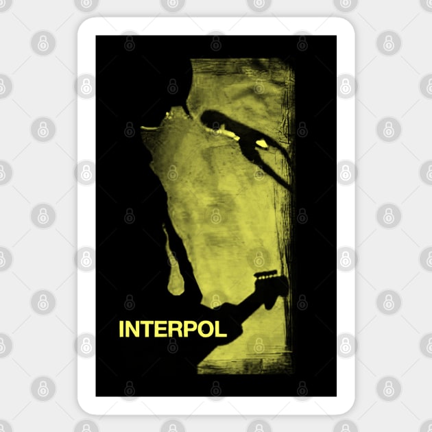 Interpol || Yellow Retro Fan Art Design - Interpol - Sticker | TeePublic